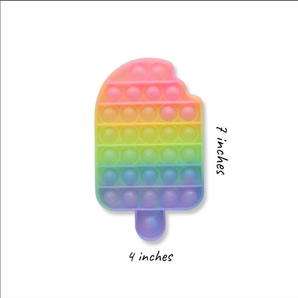 Toys | Fidget Bubble Pop Toy Rainbow Popsicle Glow In The Dark | Poshmark